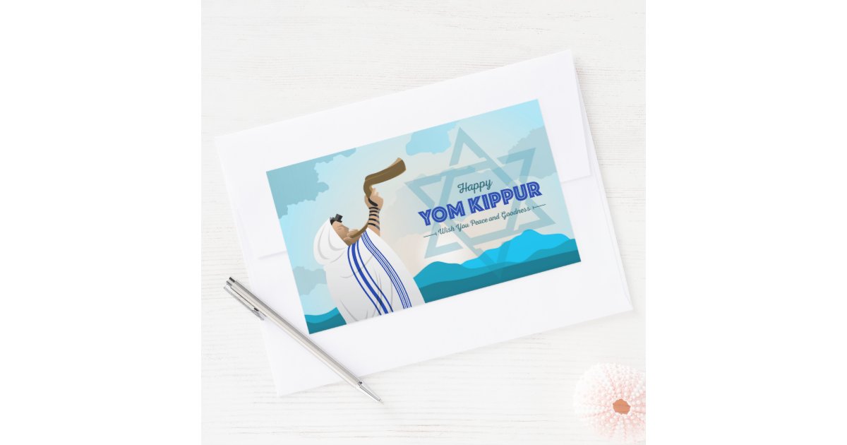 Yom Kippur Rectangular Sticker | Zazzle