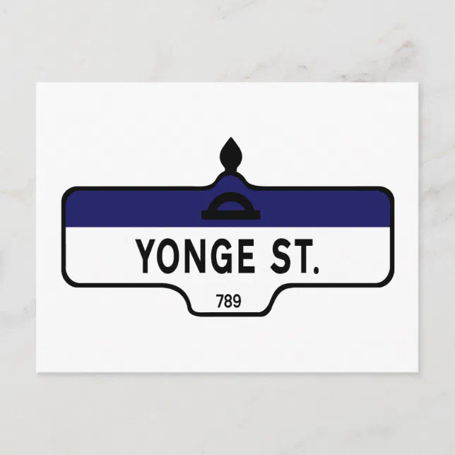 Yonge Street, Toronto Street Sign Postcard | Zazzle