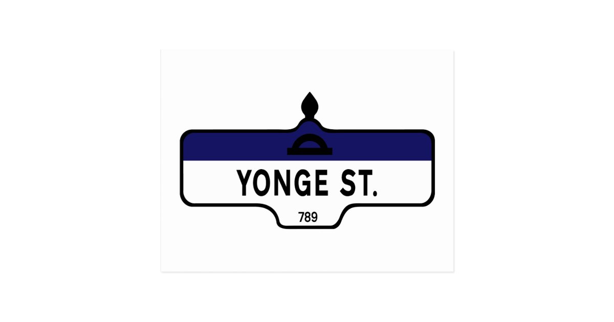Yonge Street, Toronto Street Sign Postcard | Zazzle.com