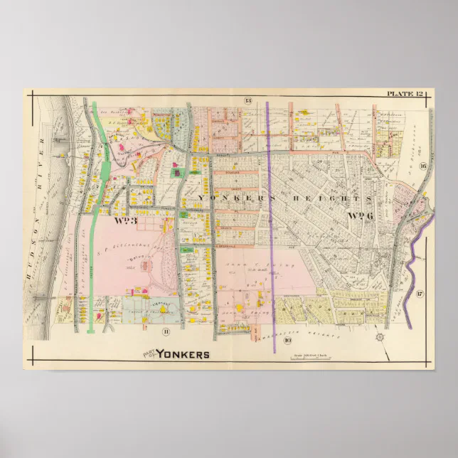 Yonkers NY Map Atlas Poster | Zazzle