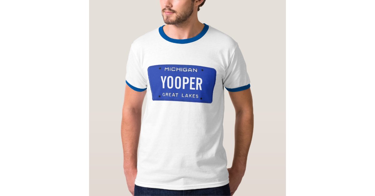 YOOPER License Plate Shirt | Zazzle