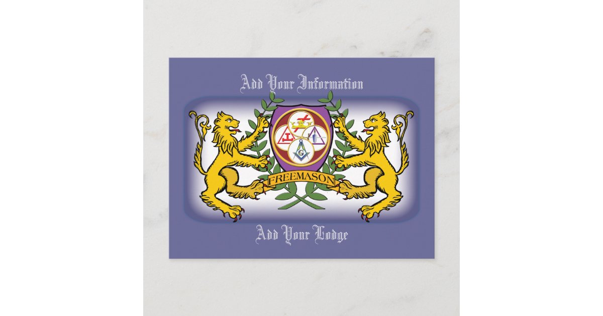 York Rite Lions Postcard | Zazzle