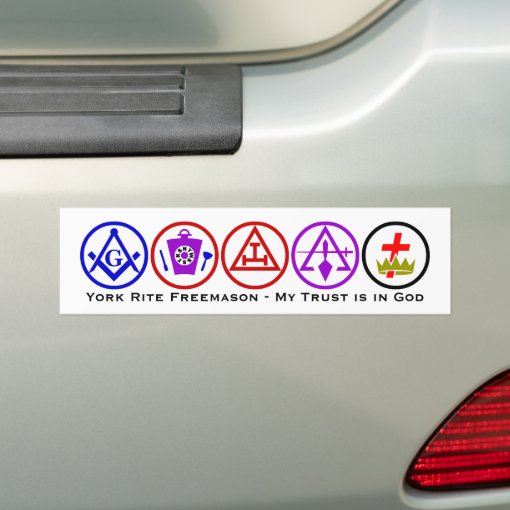 York Rite Trust in God Bumper Sticker | Zazzle