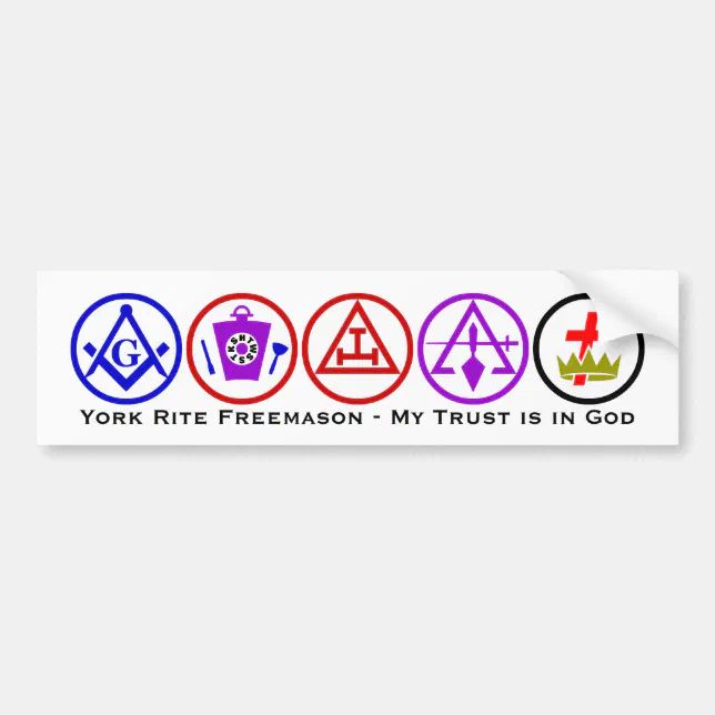 York Rite Trust in God Bumper Sticker | Zazzle