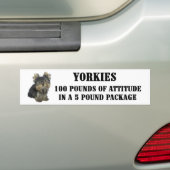 Yorkie Attitude Bumper Sticker | Zazzle