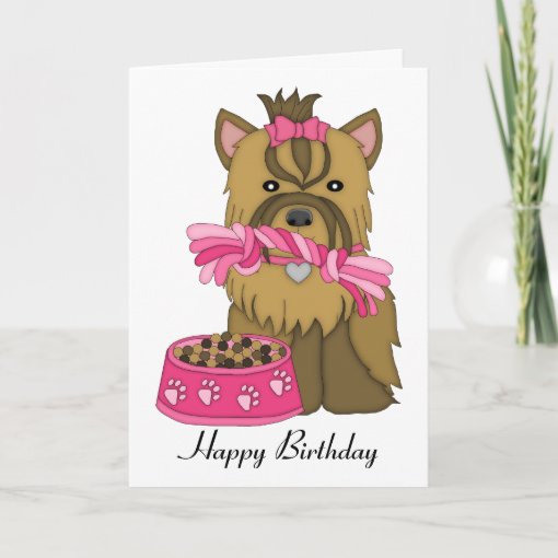 Yorkie Birthday Card | Zazzle