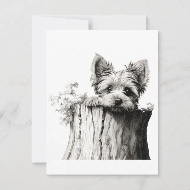 Yorkie Blank Note Cards | Zazzle