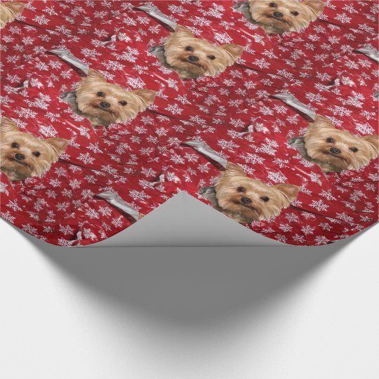 Yorkie Christmas Wrapping Paper | Zazzle.com