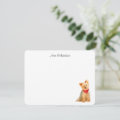 Yorkie custom flat thank you card | Zazzle