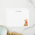Yorkie custom flat thank you card | Zazzle