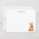 Yorkie custom flat thank you card | Zazzle
