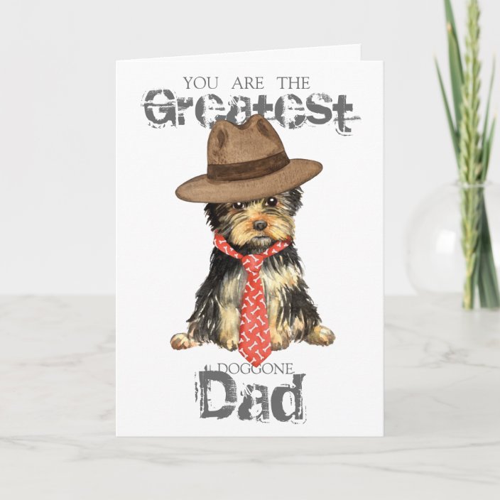 Yorkie Dad Card | Zazzle.com
