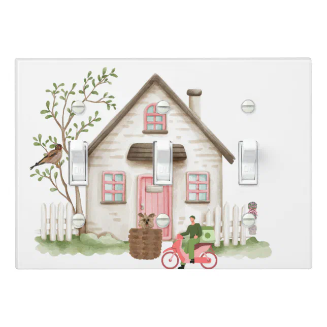 Yorkie Dog Doorbell Kids Custom Light Switch Cover | Zazzle