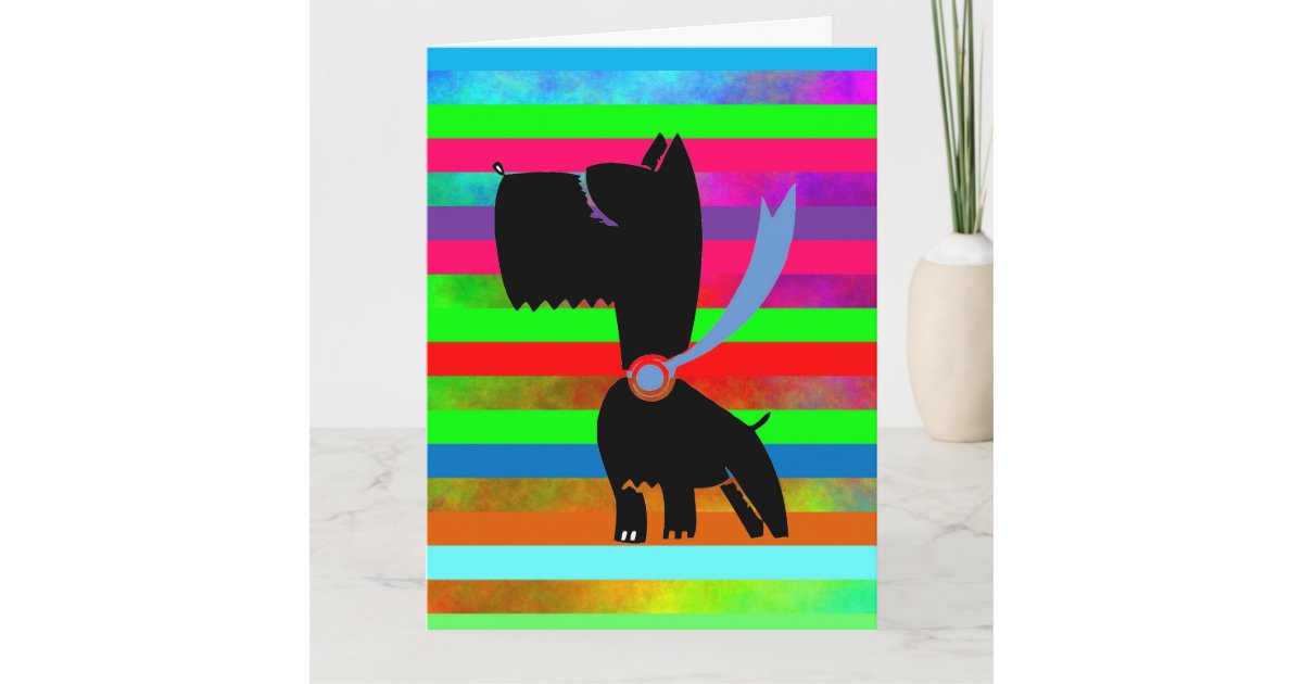 YORKIE DOG RAINBOW GIANT BIRTHDAY CARD | Zazzle