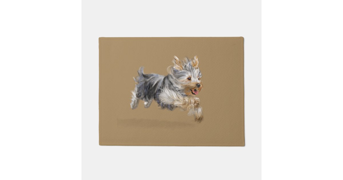 Yorkie Door Mat | Zazzle