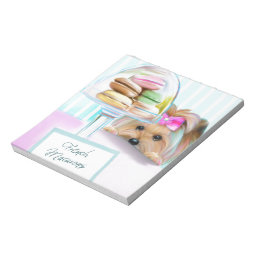 Yorkie French Macarons Notepad | Zazzle