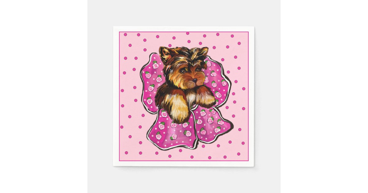 Yorkie Poo Paper Napkins | Zazzle