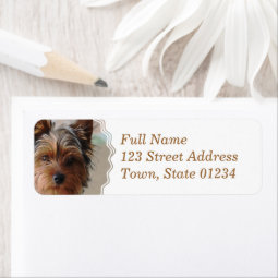 Yorkie Terrier Mailing Label | Zazzle