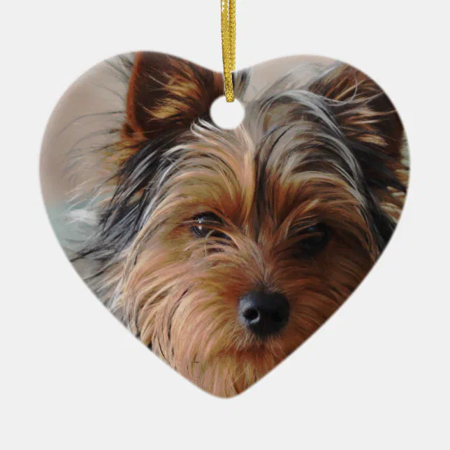 Yorkie Terrier Ornament | Zazzle