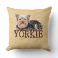 Yorkie Throw Pillow | Zazzle