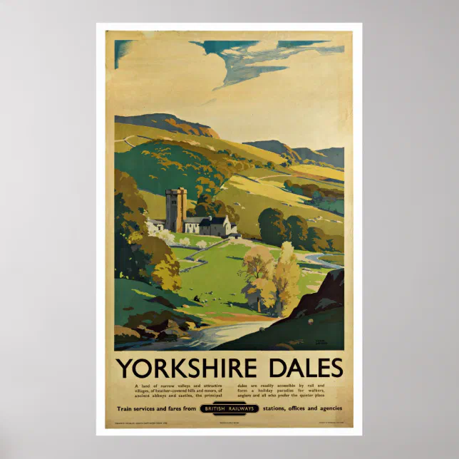 Yorkshire England - Vintage Travel Posters | Zazzle