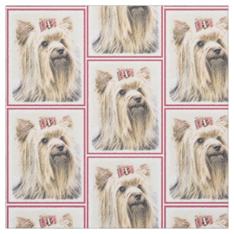 yorkshire terrier fabric | Zazzle