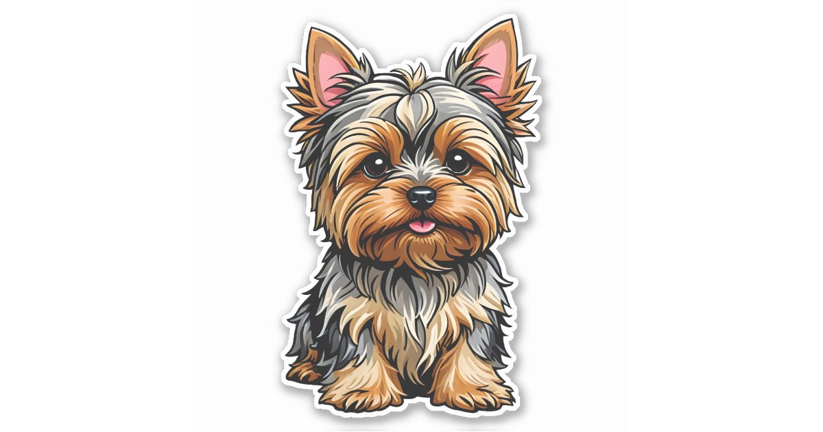 Yorkshire Terrier Sticker | Zazzle