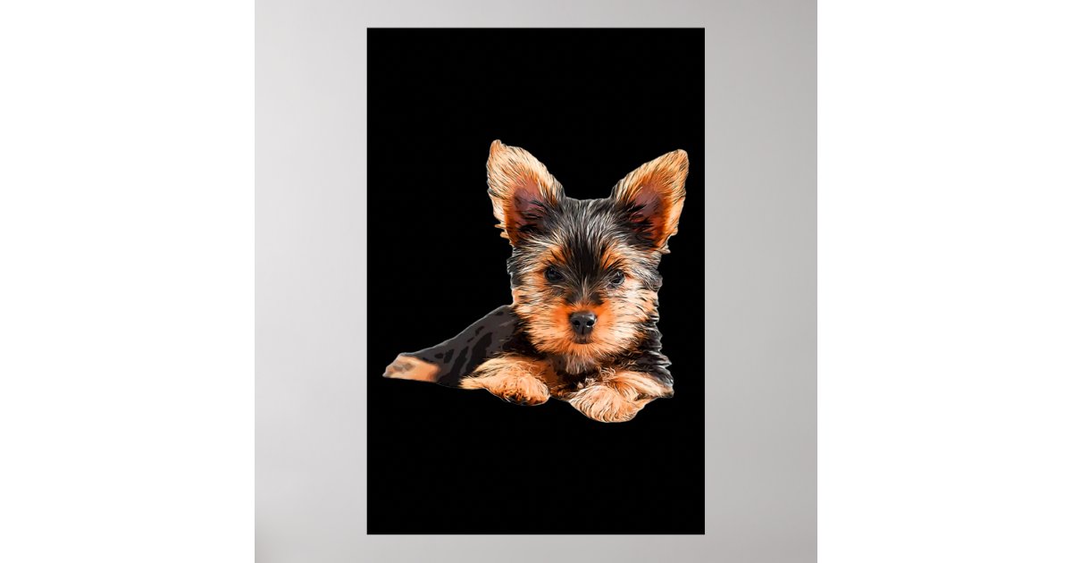 Yorkshire terrier Yorkie Puppy Dog Poster | Zazzle