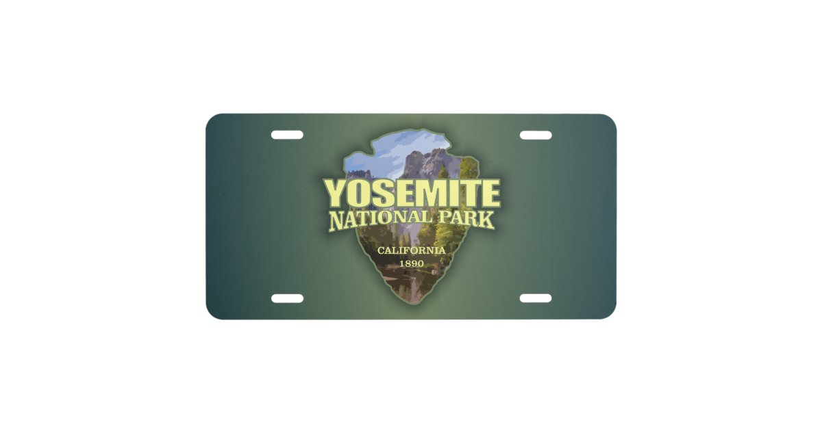 Yosemite (arrowhead) license plate | Zazzle
