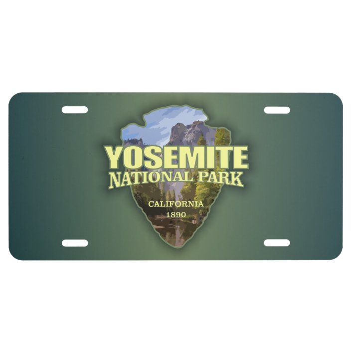 Yosemite (arrowhead) license plate | Zazzle.com