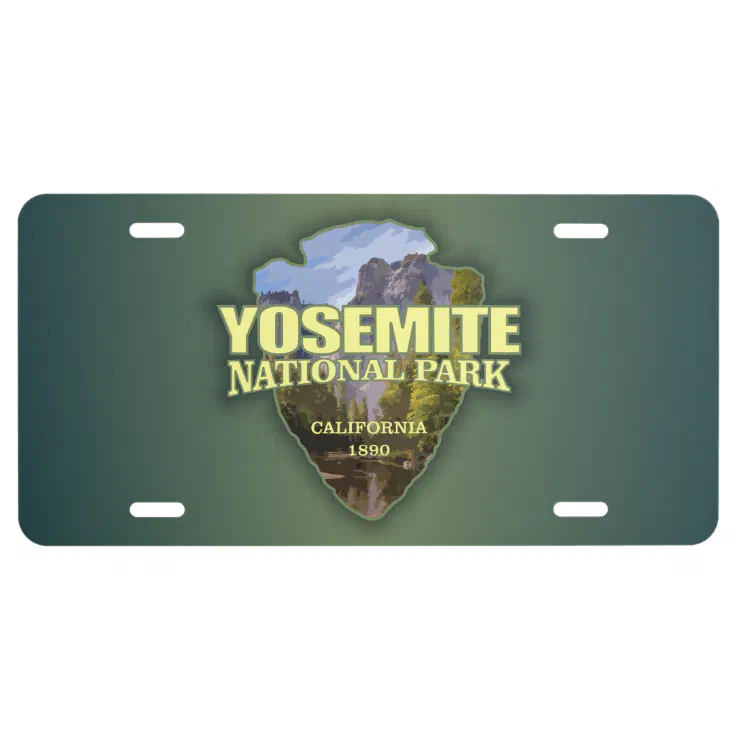 Yosemite (arrowhead) license plate | Zazzle