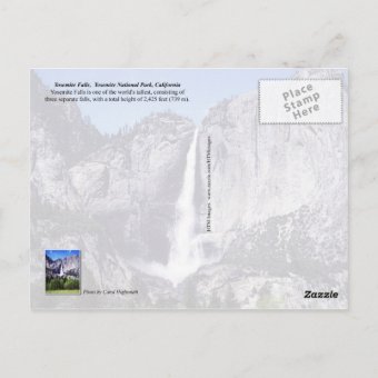 Yosemite Falls, Yosemite National Park, CA Postcard | Zazzle