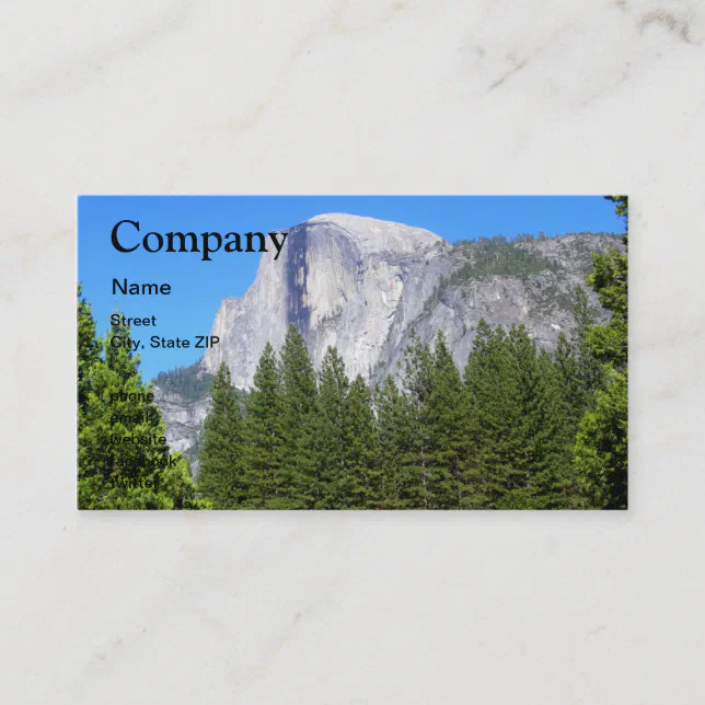 Yosemite Half Dome Business Card | Zazzle