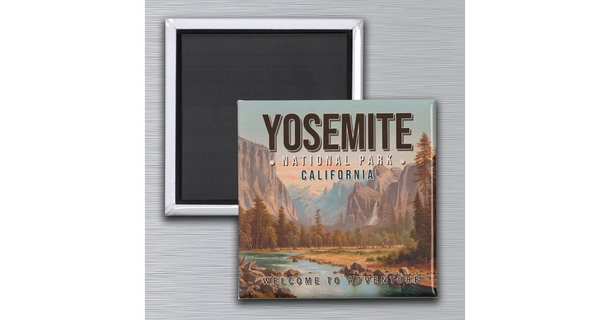 Yosemite National Park California Vintage 1980s Magnet | Zazzle