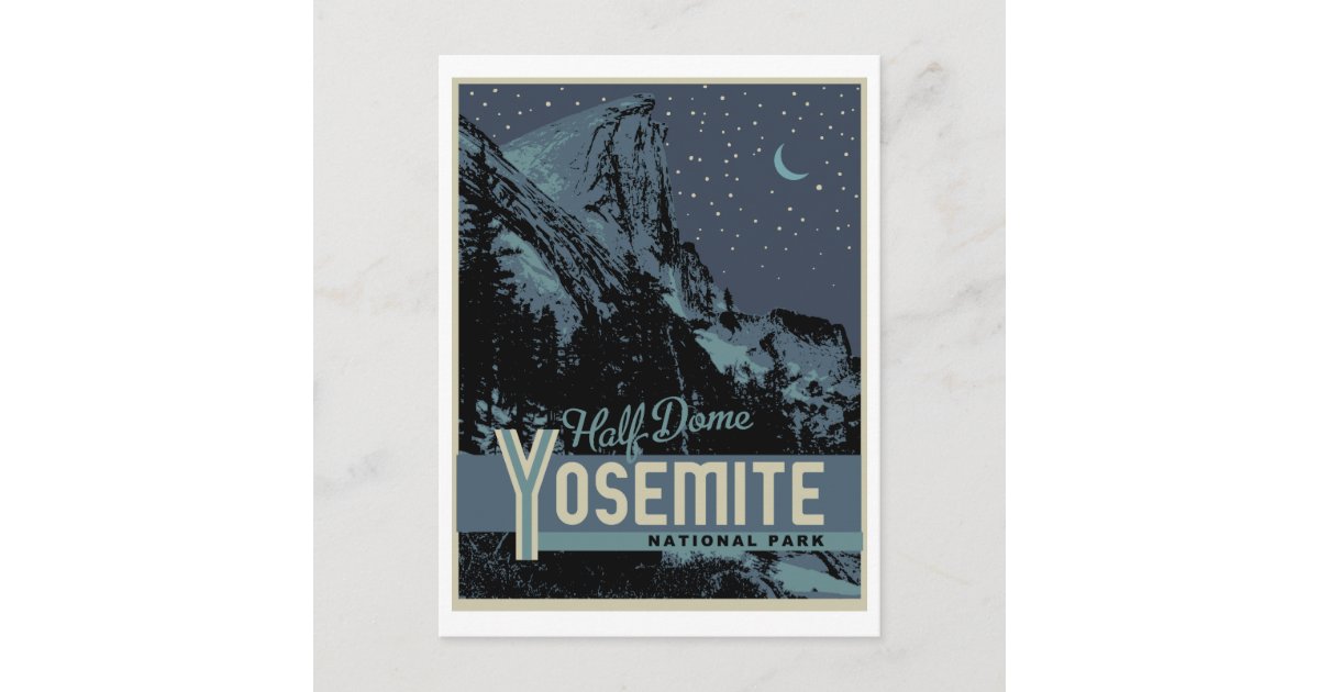 Yosemite National Park Half Dome Postcard | Zazzle