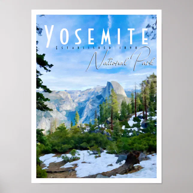 Yosemite National Park Half Dome Poster | Zazzle