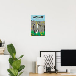 Yosemite National Park Ribbon Falls California Poster | Zazzle