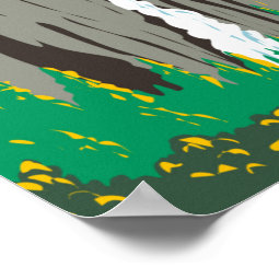 Yosemite National Park Ribbon Falls California Poster | Zazzle