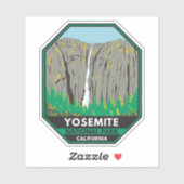 Yosemite National Park Ribbon Falls California Sticker | Zazzle