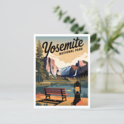 Yosemite National Park vintage Postcard | Zazzle