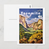 Yosemite National Park Vintage Poster Postcard | Zazzle