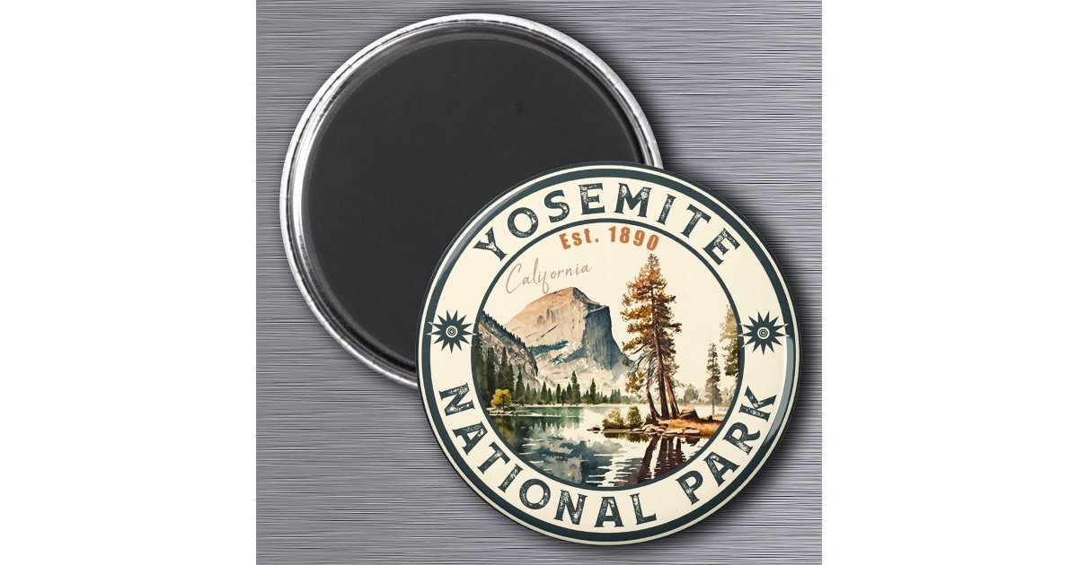 Yosemite National Park watercolor Half Dome Sunset Magnet | Zazzle