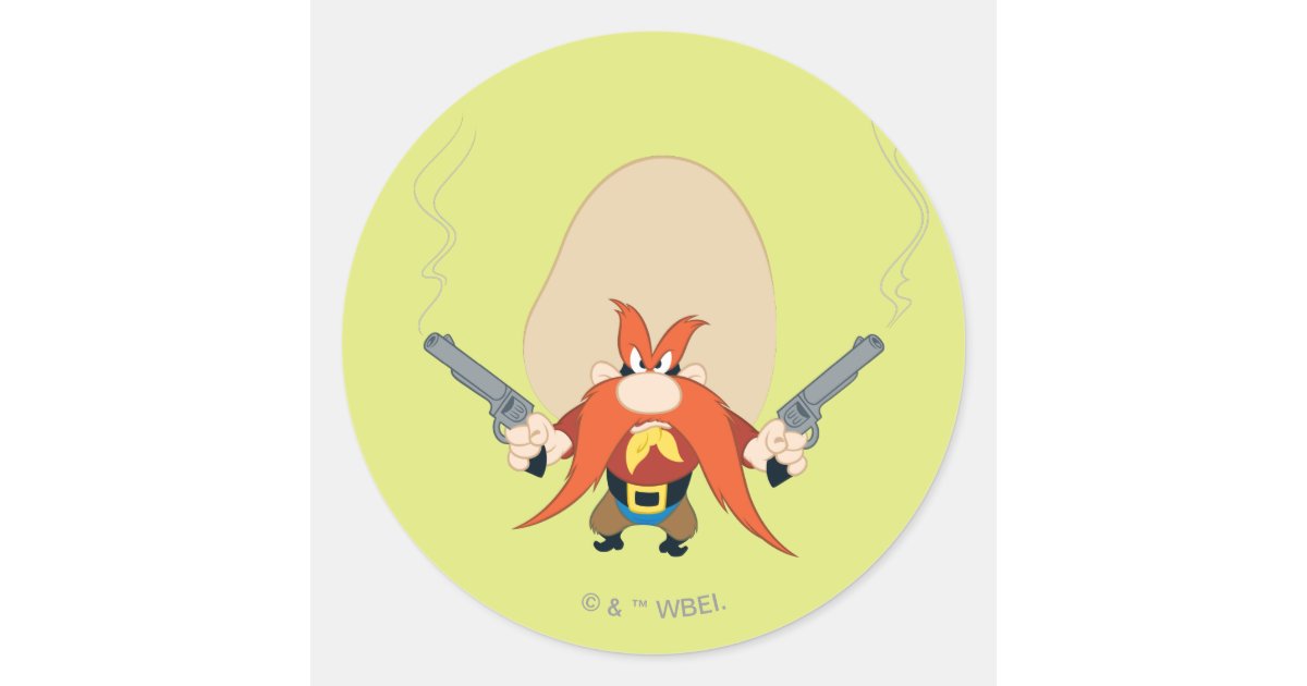Yosemite Sam Back Off Classic Round Sticker | Zazzle