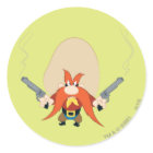Yosemite Sam Back Off Classic Round Sticker | Zazzle