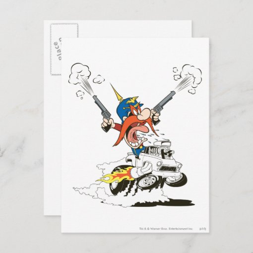 Yosemite Sam Guns Firing Postcard | Zazzle