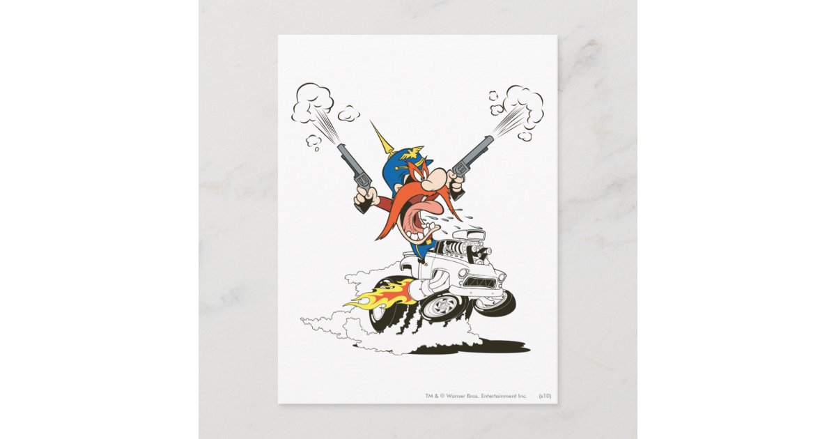Yosemite Sam Road Rage Postcard | Zazzle