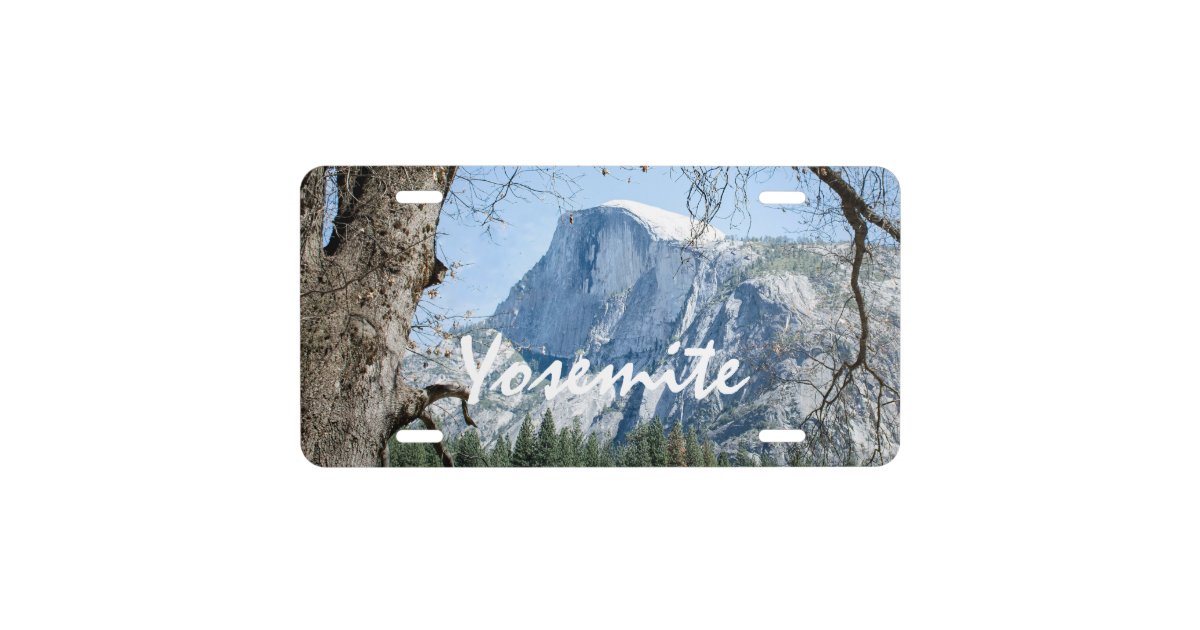 Yosemite text Photo of Yosemite's Half Dome License Plate | Zazzle