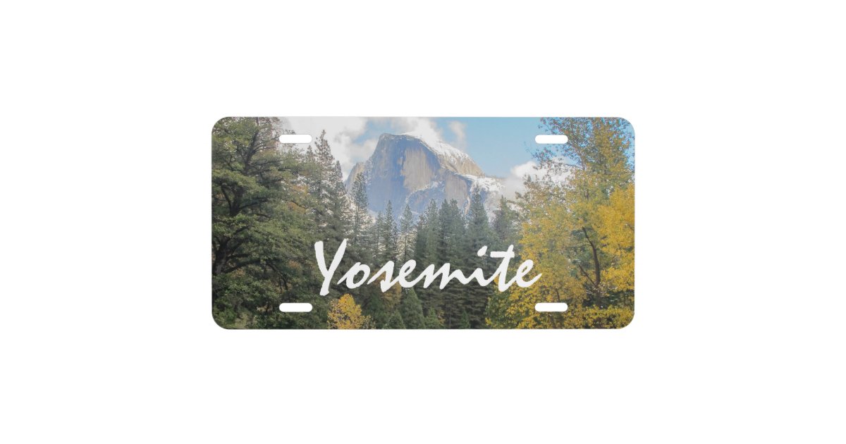 Yosemite's Half Dome License Plate | Zazzle