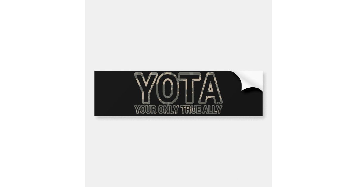 YOTA BUMPER STICKER | Zazzle