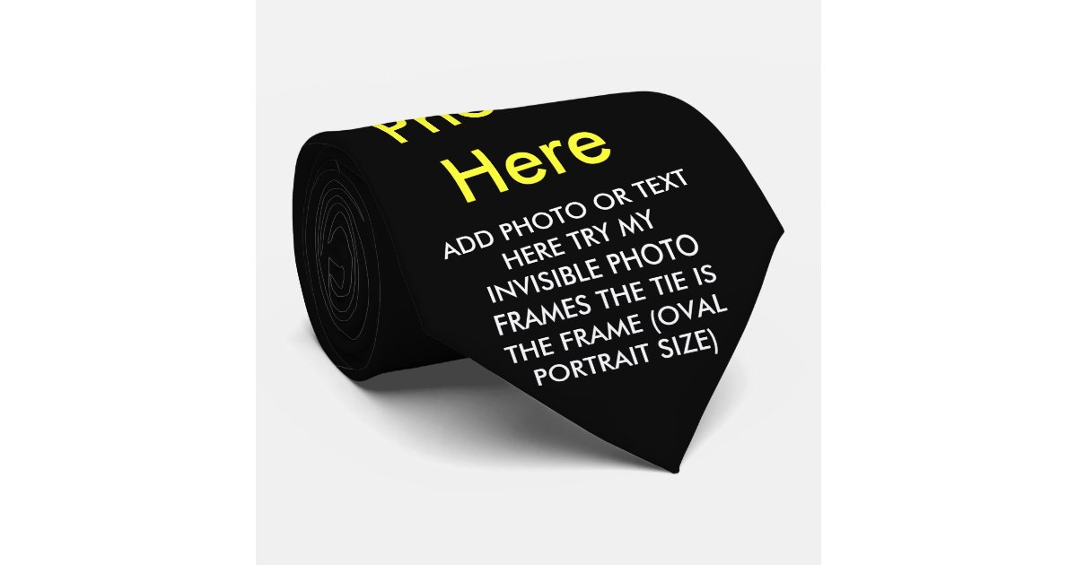 YOU ADD PHOTO OR TEXT-TIE- NECK TIE | Zazzle
